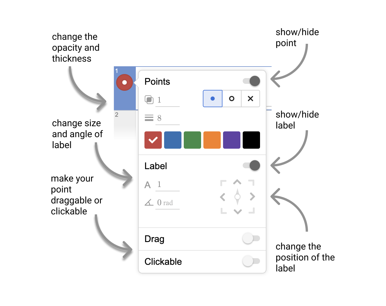 Labels – Desmos Help Center