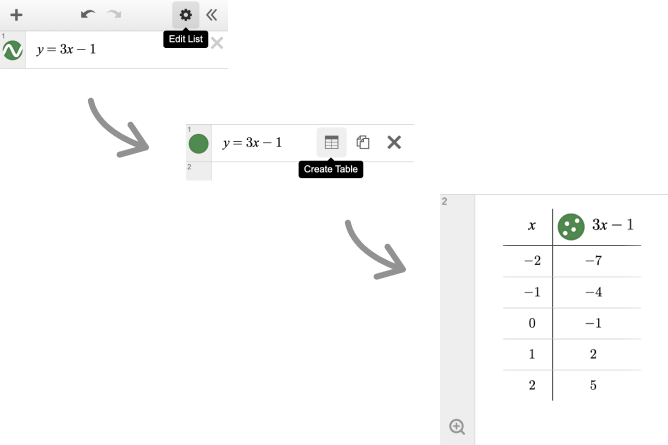 Tables – Desmos Help Center