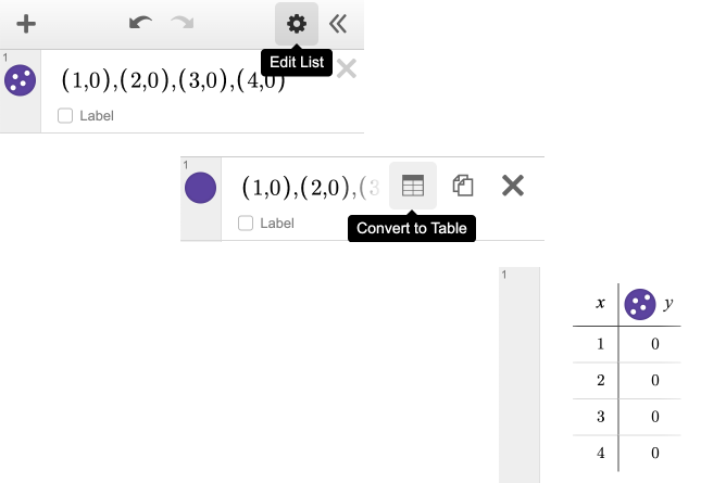 Tables – Desmos Help Center