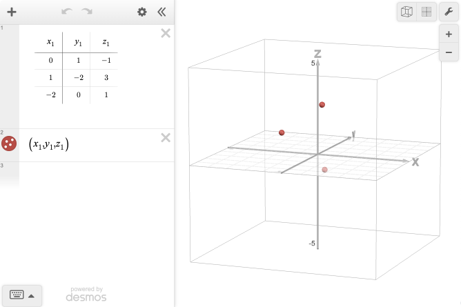 Tables – Desmos Help Center