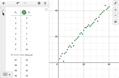 Tables – Desmos Help Center